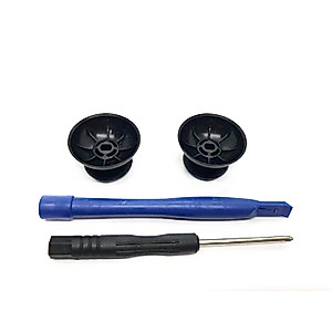 TXLIMINHONG New Compatible 2PCS for Playstation 4 PS4 / PS4 Pro / PS4 Slim Controller Black Replacement 3D Joystick Thumb Sticks Hat