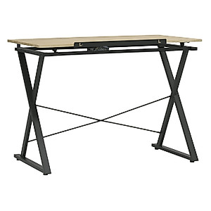 SD STUDIO DESIGNS Axiom II Drawing 42" Wide Adjustable Top Drafting Table, Graphite Black/Ashwood