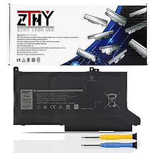 ZTHY DJ1J0 42Wh 3-Cell Laptop Battery Replacement for Dell Latitude 12 7280 7290 E7280 E7290 13 7380 7390 E7380 E7390 14 7480 7490 E7480 E7490 Series P28S P28S001 451-BBZL C27RW PGFX4 ONFOH K8X0T