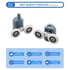Double Pop Up Wheels Sliding Shower Door Rollers Runners Pulleys Screw Cover Cap Cabin Room (Color : DW-114-8PCS Size : 25mm) (Dw 114)