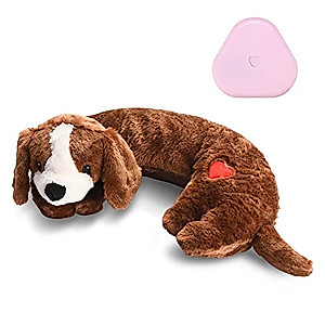 Moropaky Heartbeat Toy Puppy Heartbeat Stuffed Animal Heartbeat Plush Toy for Puppy, Dog Heartbeat Toy for Pet Anxiety Relief Behavioral Sleep Aid Crate Kennel Training Puppy Cuddly Comfort Toy…
