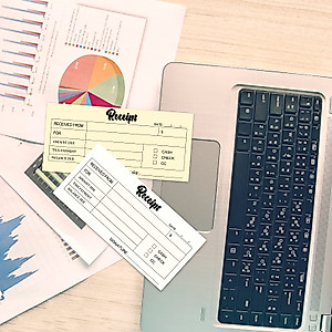 Ioffersuper 6 pcs Receipt Book,6 x 2.8 Inch, Carbon Duplicate Copies Receipt Book, Money/Rent Receipt Book, Cute Handheld Duplicate Copy Order Form for Craft Boutique Business (50 Sets per Book)