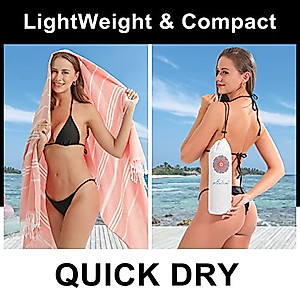 Cotton Turkish Beach Towels Quick Dry Sand Free Oversized Bath Pool Swim Towel Extra Large Xl Big Blanket Adult Travel Essentials Cruise Accessories Must Haves Clearance Vacation Stuff Necessities