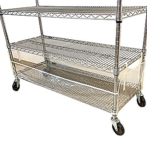 Formosa Covers | Storage Shelving Unit Bottom Rack Cover, See Through PVC (48" W x 18" D x 6" H) (Cover Only)