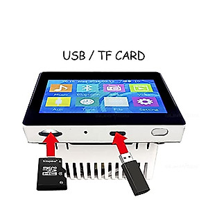 MXIAOXIA Mini in Wall Amplifier Audio Smart Home Digital Amplifier Music Touch Screen 4 * 25w HiFi Stereo Sound System with Radio (Color : OneColor)