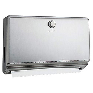 Bobrick B-2621 10.75 in. x 4 in. x 7.13 in. Surface-Mounted Paper Towel Dispenser - Stainless Steel