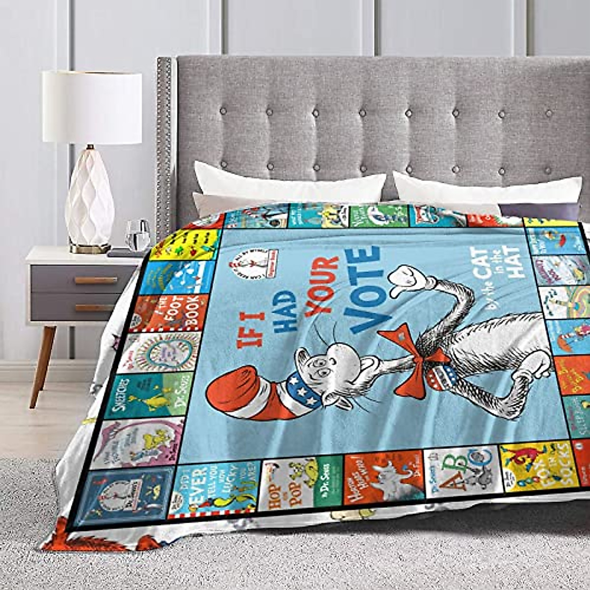 Flannel Blanket Super Soft Fuzzy Plush Fleece Microfiber for Bed/Couch