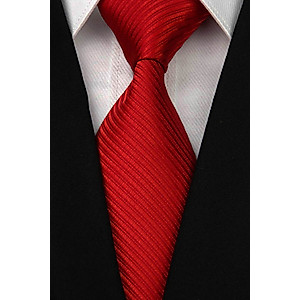 Wehug Lot 9 PCS Classic Men's tie 100% Silk Tie Woven Jacquard Neckties Solid Ties for men style001