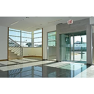 Lithonia Lighting LQM S W 3 G 120/277 EL N M6 Quantum Thermoplastic LED Emergency Exit Sign with Stencil-Faced White Housing and Green Letters with Nickel Cadium battery