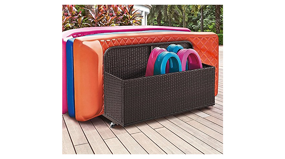 Crosley Palm Harbor Wicker Pool Float Caddy - Organize Your Pool!
