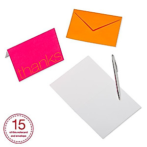 American Greetings Thank You Cards with Envelopes, Bold Multicolored (50-Count)