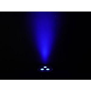 (2) Rockville MINI RF3 RGBWA+UV DMX DJ/Party LED Wash Lights+4-Ch. RF Par Remote