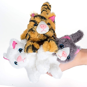 PASSIONFRUIT Plush Stuffed Toy Cat Set – Set of 6 Stuffed Toys for Kids – 6 Inches Long – Bright & Vibrant Colors – Soft Toy Set for Boys & Girls