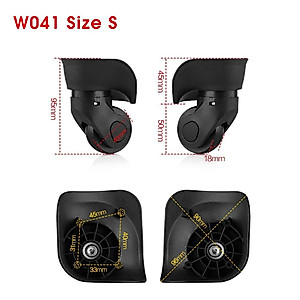 1Pair Luggage Suitcase Replacement Wheels Inline Outdoor Skate Travel Accessories(W041-2 S)