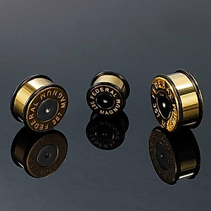 COOEAR Surgical Steel Plugs Ear Gauges Piercing Earrings Bar Style With Two O-rings Stretchers Expander Size 2g(6mm) to 5/8"(16mm)