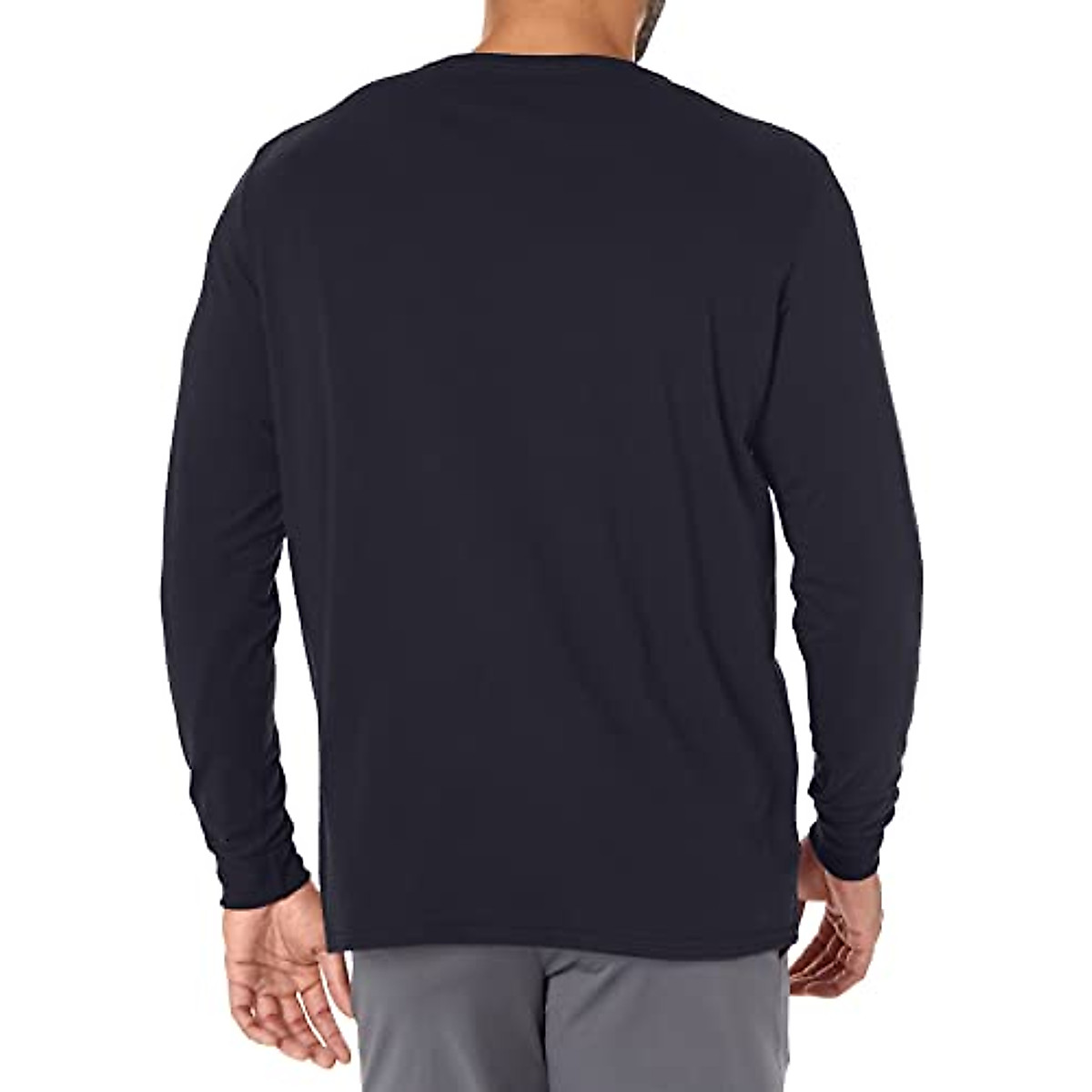 Russell Athletic Mens Dri-power Cotton Blend Long Sleeve Tees, Moisture Wicking, Odor Protection, Upf 30+, Sizes S-3x T-Shirt, Black, Large US
