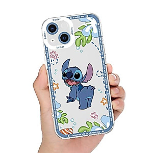 [2 Pack] Cute Phone Case for Apple iPhone 13 Case, Cartoon Kawaii Aesthetic Cover Girls Boys Girly Women Kids Men Cool Unique Design Case Clear Soft TPU Protective Case for iPhone 13 6.1"