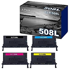 CLT-508L Toner Cartridge Compatible for Samsung CLP-620 CLP-620ND CLP-670 CLP-670N CLP-670ND CLX-6220FX CLX-6250FX Printer (5,000 Pages) 4-Color