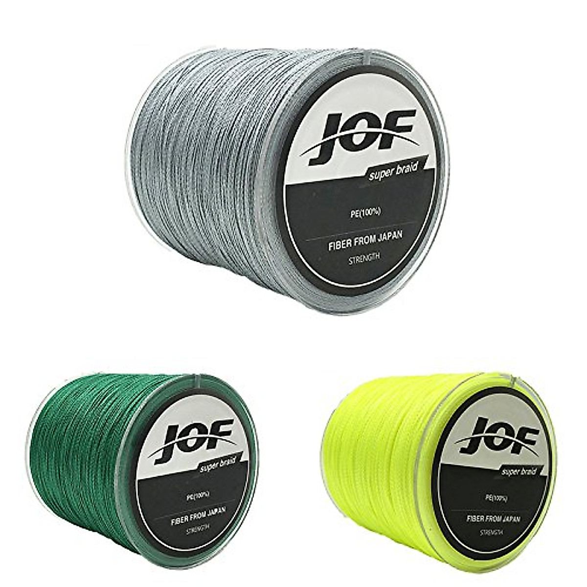 Ochoos 500M PE Braided 8 Strands 22-78 LB High Sensibility Super Strong Fishing Line Sea Fishing - (Size: 2.0, Color: Grey) - Fishing Line