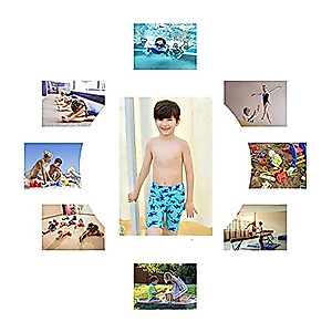JEOCODY Red Flash Print Boy's Athletic Shorts for Training Casual Board Shorts with 3D Print 7-8 Years