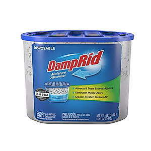 DampRid Fragrance Free Disposable Moisture Absorber with Activated Charcoal - 18oz; Moisture Absorber & Odor Remover