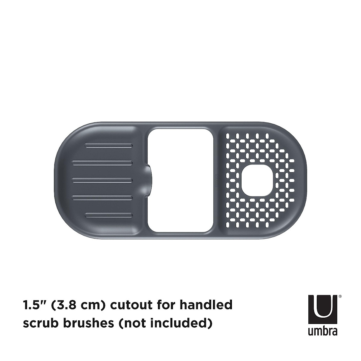 Umbra Sling Kitchen Sink Accessory, Double-Sided Sponge Holder, Charcoal