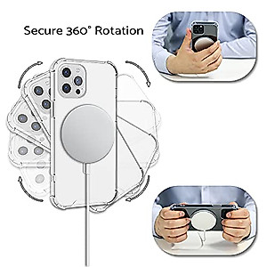 TORU MX Slim for iPhone 12 Mini Magnetic Case, Compatible with Magsafe, Hybrid Transparent HD Clear Case with Crossbody Strap, Scratch Resistant, Air Bumper Shock-Absorbing Corners - Clear