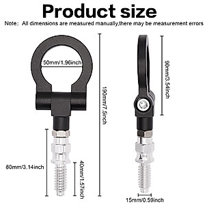 Car Refitted Front Rear Bumper Trailer Ring Eye Towing Tow Hook Kit Compatible with BMW 1 3 5 Series