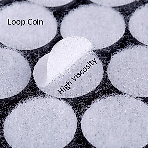 JANYUN Self Adhesive Dots,3/4" (20mm) 0.79inch Diameter White Sticky Back Coins Hook and Loop Dots Circle Dots Stickers Tapes Tapes for Classroom Home Office(300)