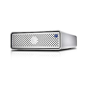 G-Technology 10TB G-DRIVE with Thunderbolt 3 and USB-C Desktop External Hard Drive, Silver - 0G05378-1
