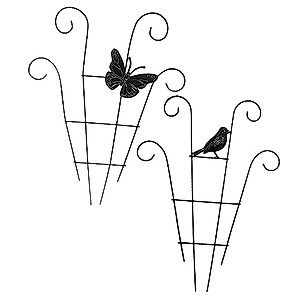 YARNOW 4 Pcs Indoor Plant Rose Plant Decor Plants Garden Pot Trellis Plant Support Stake Plants Ladder Trellis Rack for Garden Decorative Plant Trellis Plant Climbing Rack Fixed Rod Iron