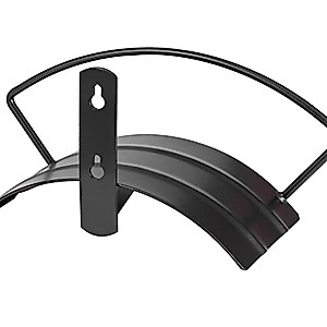 Wall Mount Garden Hose Holder, Heavy Duty Water Hose Holder Easily Holds Up To 125 Feet 3/4’’ Hose, Solid Metal & Rust-Free, Perfect Garden Hose Storage for Outside Yard Lawn,Black