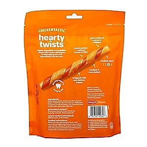 Hartz Oinkies Chickentastic Hearty Twists Dog Treats with Real Chicken Breast, Sweet Potato, and Smoked Pork, Long-Lasting Yet Highly Digestible, 24 Count