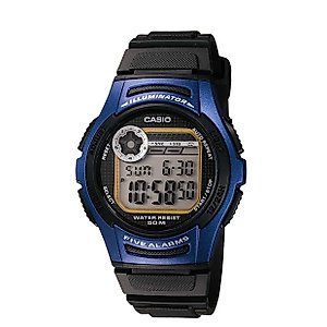 Casio Men's W213-2AVCF Basic Blue and Black Digital Watch