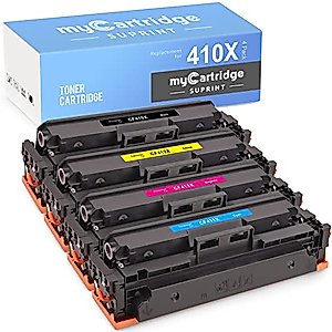 myCartridge SUPRINT 410X CF410X Toner Cartridge Compatible Toner Cartridge Replacement for HP 410X CF410X 410A CF410A use with Color Pro MFP M477fnw M452dn M452dn M477fdw M477fnw Printer CF410X