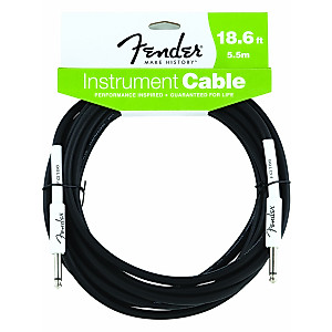 Fender Performance Series Instrument Cables (Straight-Straight Angle) for electric guitar, bass guitar, electric mandolin, pro audio