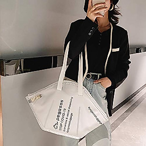 QZUnique Women's Mask Shaped Handbag Large Capacity Tote Bag Eco-friendly Shopping Shoulder Bags