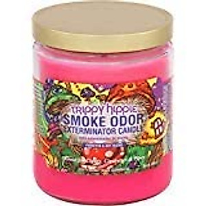 Smoke Odor Exterminator 13 oz Jar Candle, Trippy Hippie, 13 oz (3) Set of Three Candles.
