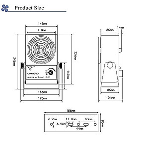 YUCHENGTECH Ionizing Air Blower ESD Ionizer Fan Static Eliminator Fan Desktop Anti Static Ionizer Fan Electrostatic Discharge Fan 110V