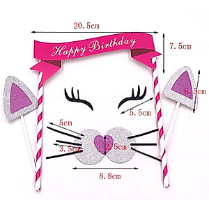 Handmade Cat Cake Topper Decoration, Cake Decor And Birthday Party Picks