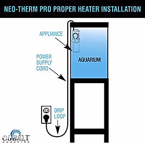 Cobalt Aquatics Neo-Therm Pro Aquarium Heater, Made in Poland, Fish Tank Heater for Freshwater or Saltwater Tanks, Turtle Tank Heater, Submersible, Auto Shutoff, Temperature Controller Thermostat 75W