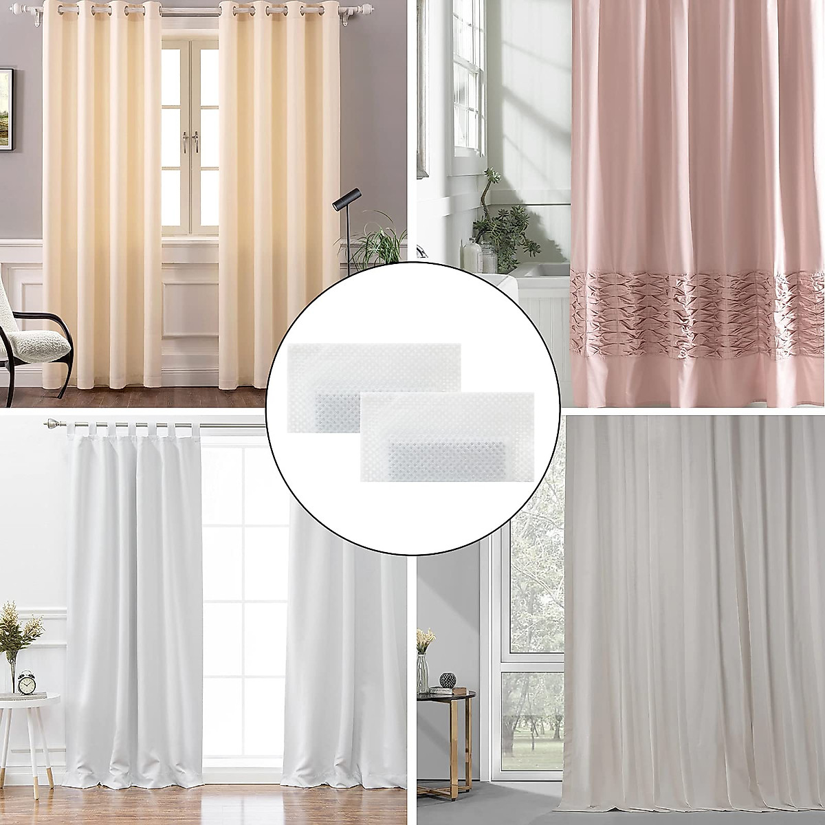 Hitefu 20PCS Covered Drapery Weights, Curtain Weights Bottom, Iron Drapery Weights Window Fabric Curtain Pendant Weights Accessories for Home Room Hotel Curtains Tablecloth Flags (17g Each)