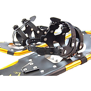 Xtrempro All Terrain Snowshoes with Trekking Poles,Lightweight Aluminum Snowshoes and Trekking Poles for Women/Men/Kids,Adjustable Ratchet Bindings and Carrying Tote Bag(Gold, 30)