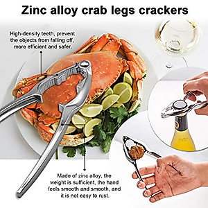 12Pcs Seafood Tools Set, Crab Leg Crackers And Tools - 2 Crab Crackers, 4 Lobster Shellers, 6 Crab Leg Forks/Picks Nut Cracker Forks Set, Opener Shellfish Lobster Leg Sheller Knife Kitchen Accessories