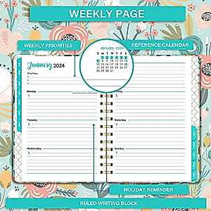 Planner 2023-2024 - Weekly Monthly Planner 2023-2024, July 2023 - June 2024, 12 Monthly Weekly Planner with Tabs, Hardcover, 6.4‘’ x 8.3'' Calendar Planner with Elastic Closure, Inner Pocket