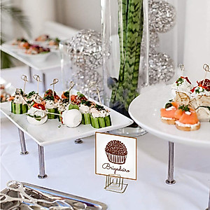 ELANE 18 Pcs Mini Place Card Holders,Wedding Table Number Holders Picture Holder Stand,Table Place Card Holders