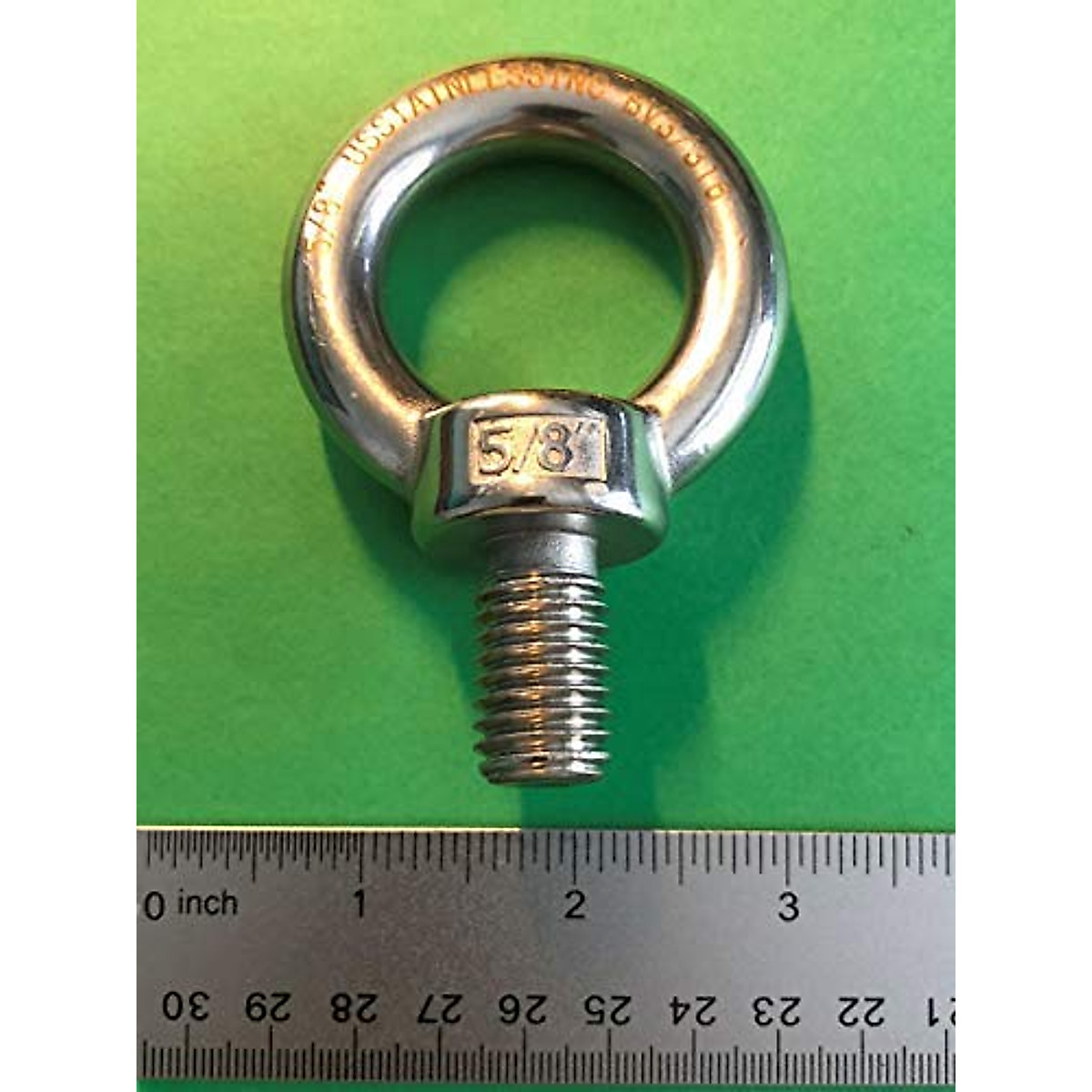 US STAINLESS Stainless Steel 316 5/8" Lifting Eye Bolt 5/8" UNC Marine Grade Pitch of 11