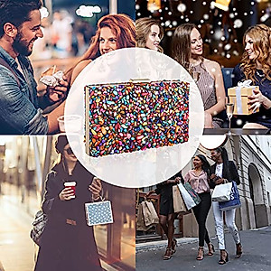 RKROUCO MultiColor Stone Evening Clutch Bag for Women - Elegant and Charming Handbag