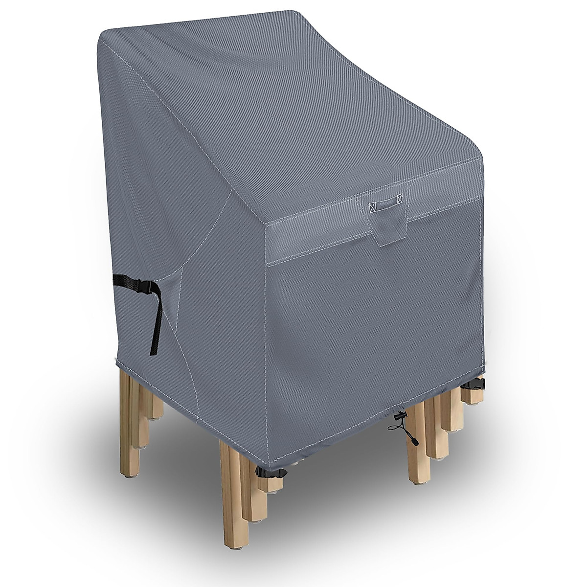 HWmatyCover Stackable Patio Chair Cover, Waterproof Outdoor Chair Cover, Heavy Duty Lawn Patio Furniture Covers, Fits for 4-6 Stackable Dining Chairs, (28" Wx40" Dx47" H, Grey)