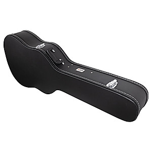 Gearlux Dreadnought Acoustic Guitar Hardshell Case with Accessory Compartment - Black